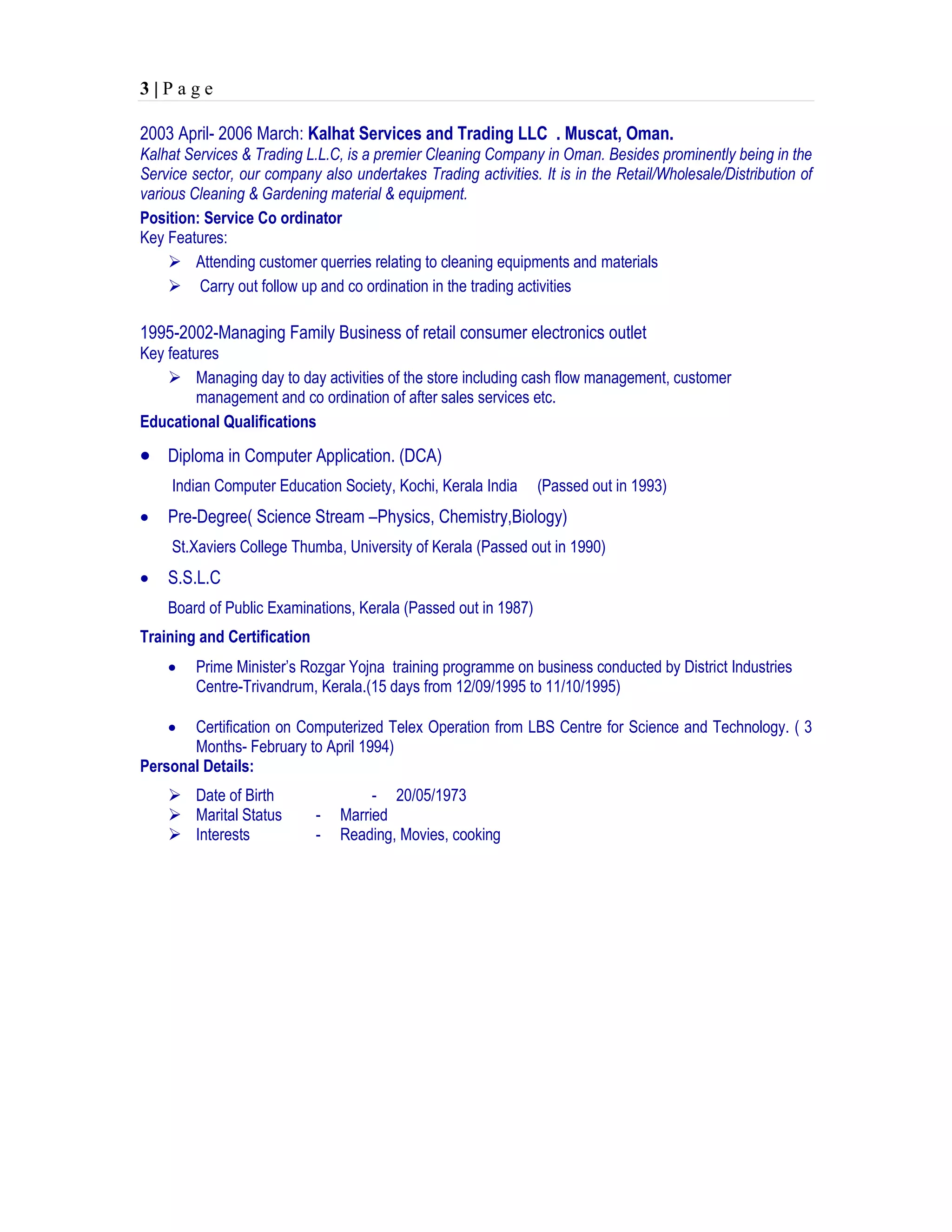 CV-Sr.Coordinator(Purchase&Sales) | PDF