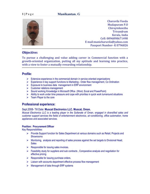 CV-Sr.Coordinator(Purchase&Sales) | PDF