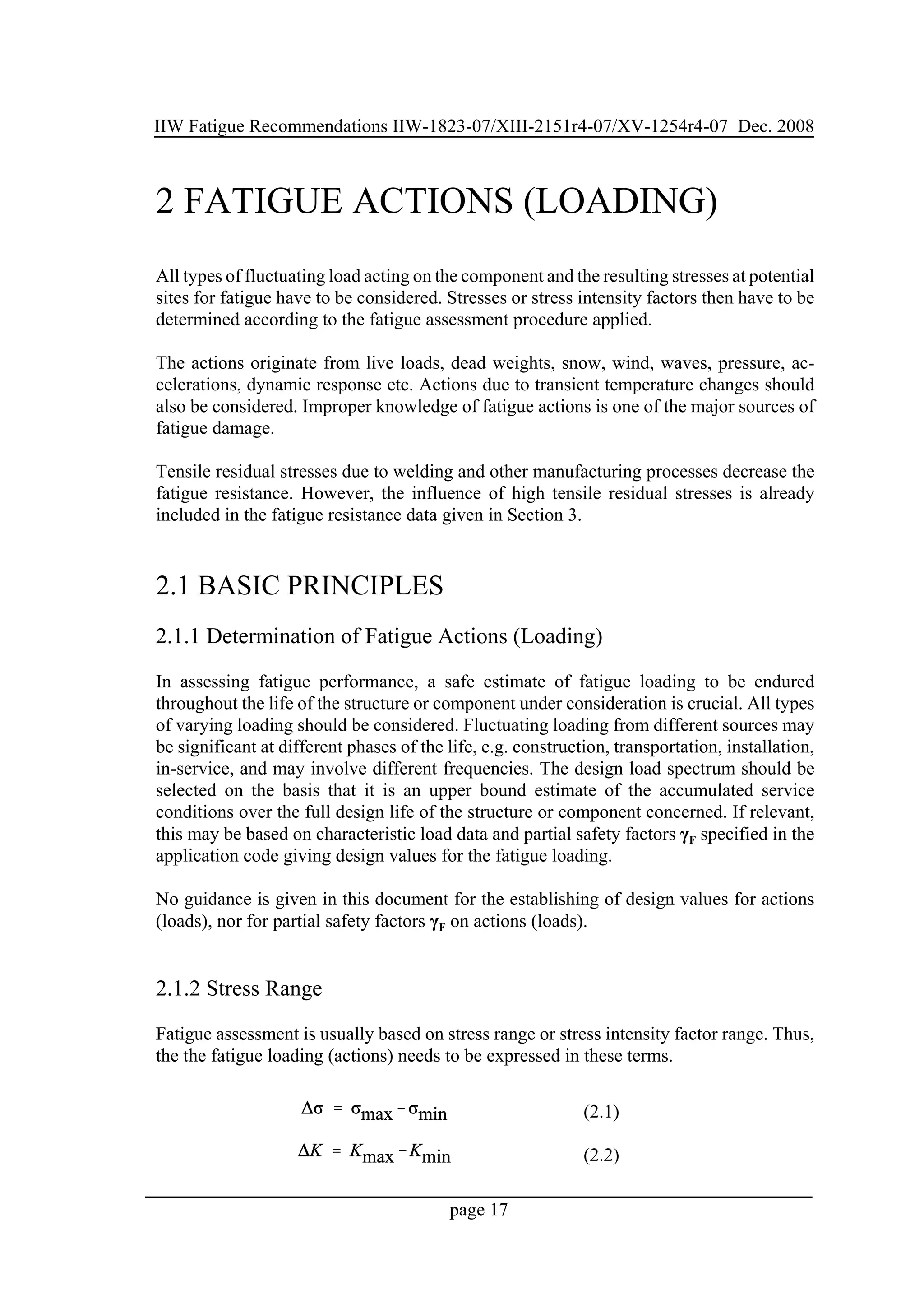 82937107 iiw-recommendations-for-fatigue-design-of-welded-joints-and-components-2008 | PDF