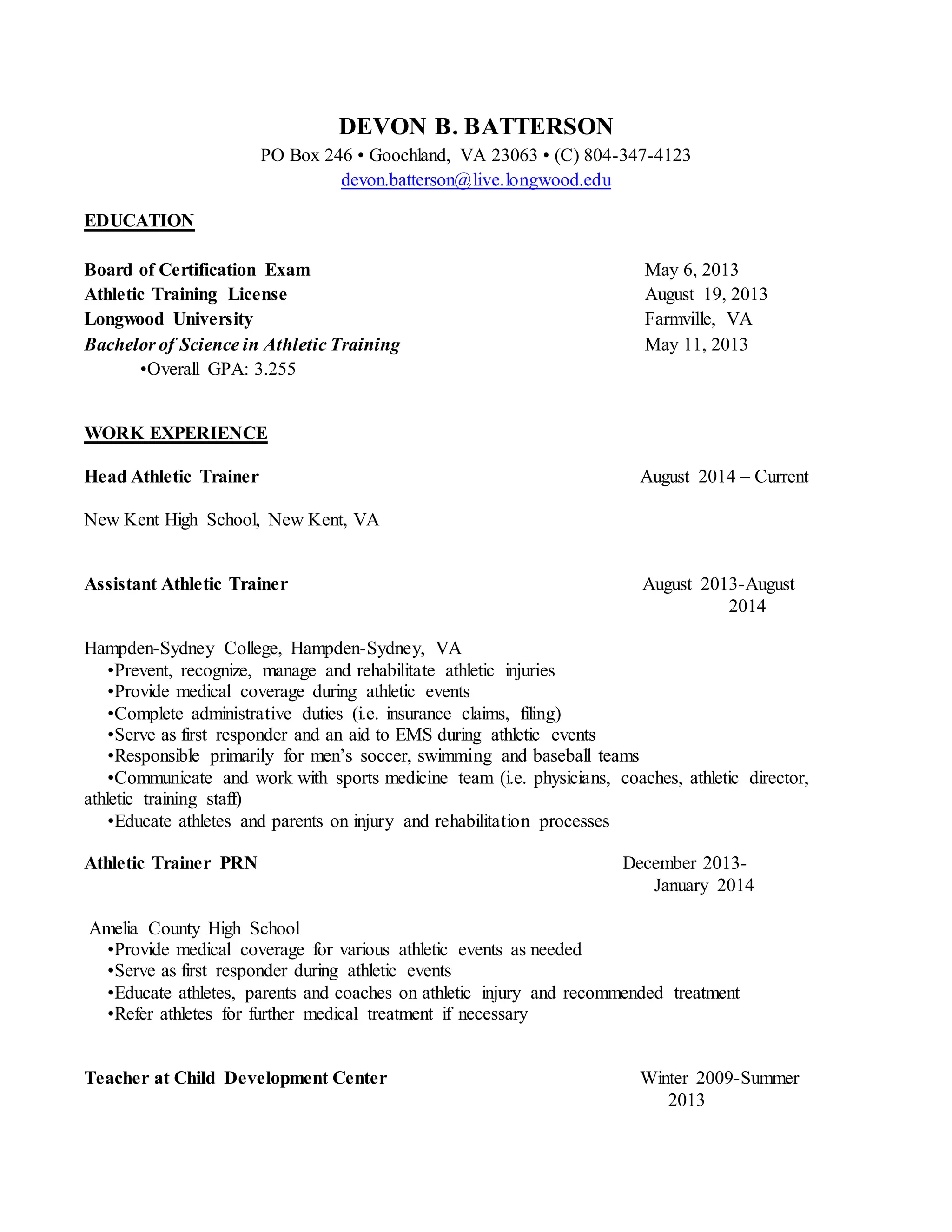 Resume_Devon Batterson | DOCX