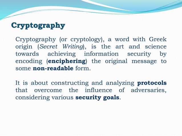 Introductory Lecture on Cryptography and Information Security | PPT