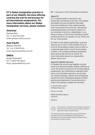 Mobility Services - Global Immigration | PDF