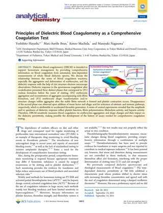 Principles of Dielectric Blood Coagulometry as a Comprehensive ...