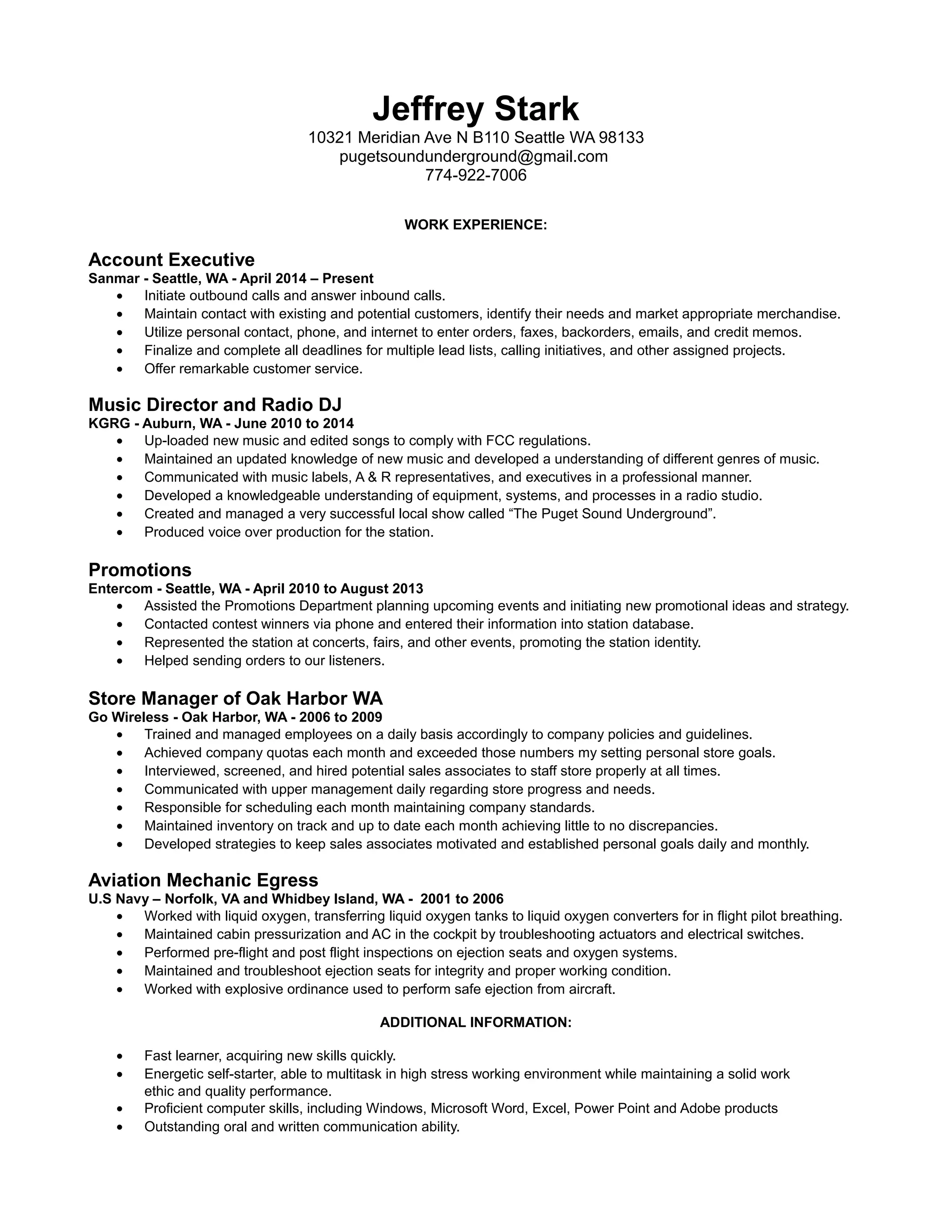Jeff Stark Resume.1 | DOC