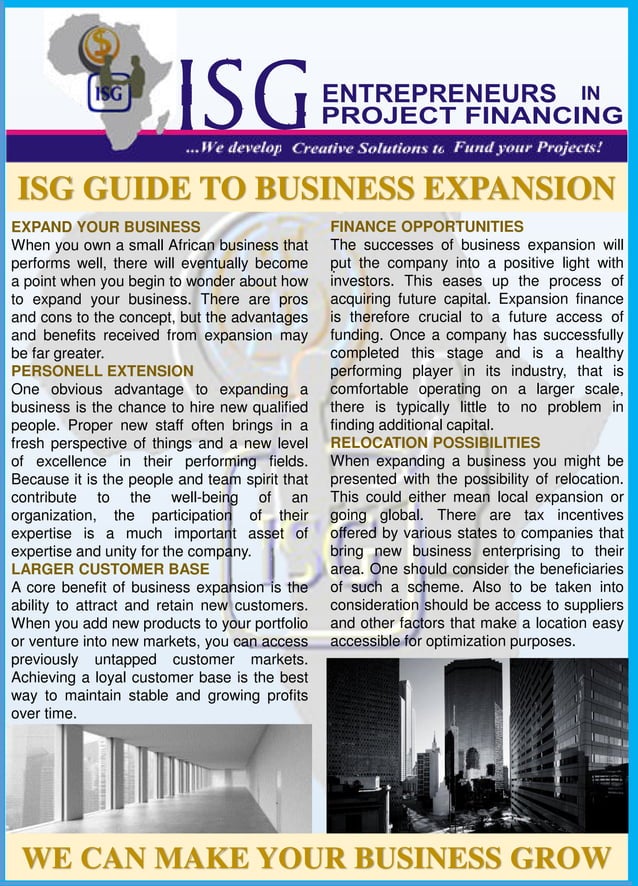 ISG Business Expansion Leaflet | PDF | Small and Medium-sized Business | Business
