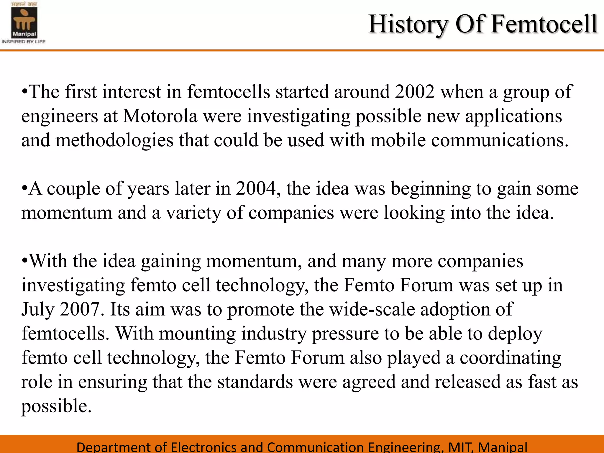 Femtocells presentation | PPT