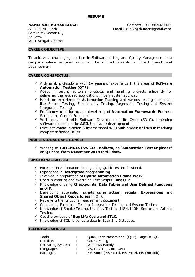 Ajit_2+ year_QTP_Experience_Resume