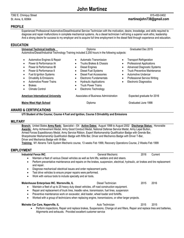 Martinez John Resume | PDF