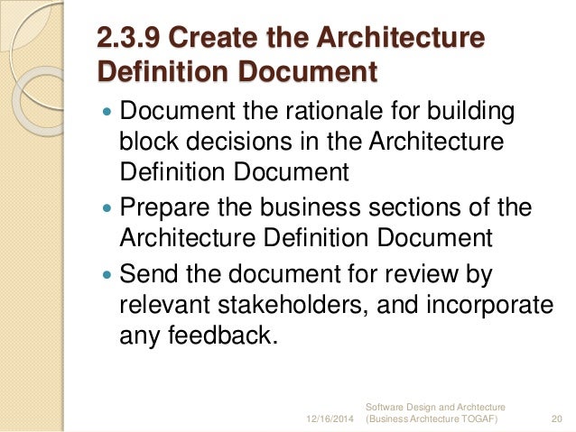 Togaf Architecture Definition Document Example Togaf Architecture Definition Document Example