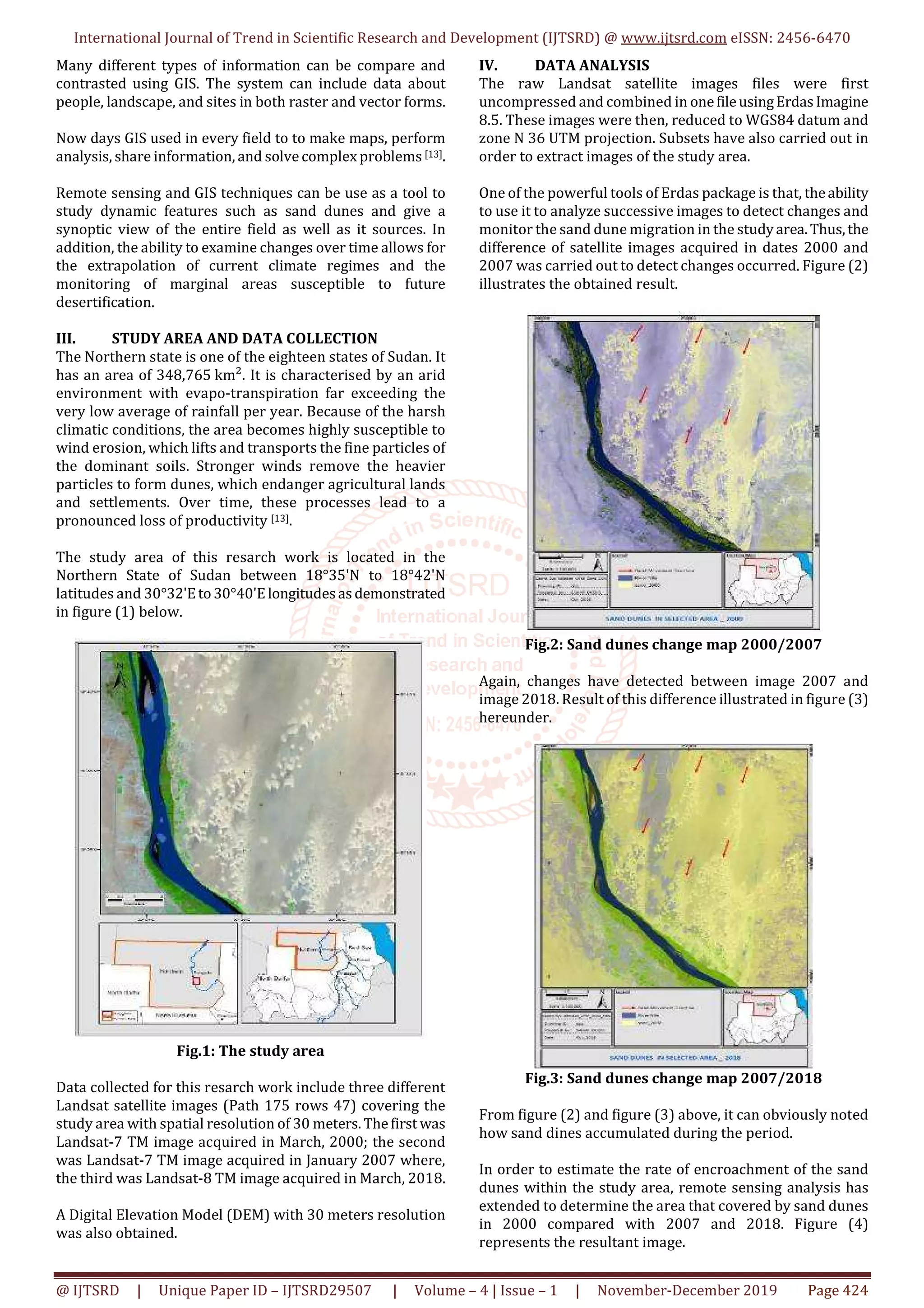 Analysis of Sand Dunes Accumulation using Remote Sensing and GIS | PDF