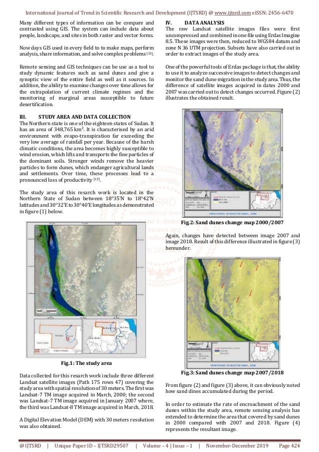 Analysis of Sand Dunes Accumulation using Remote Sensing and GIS