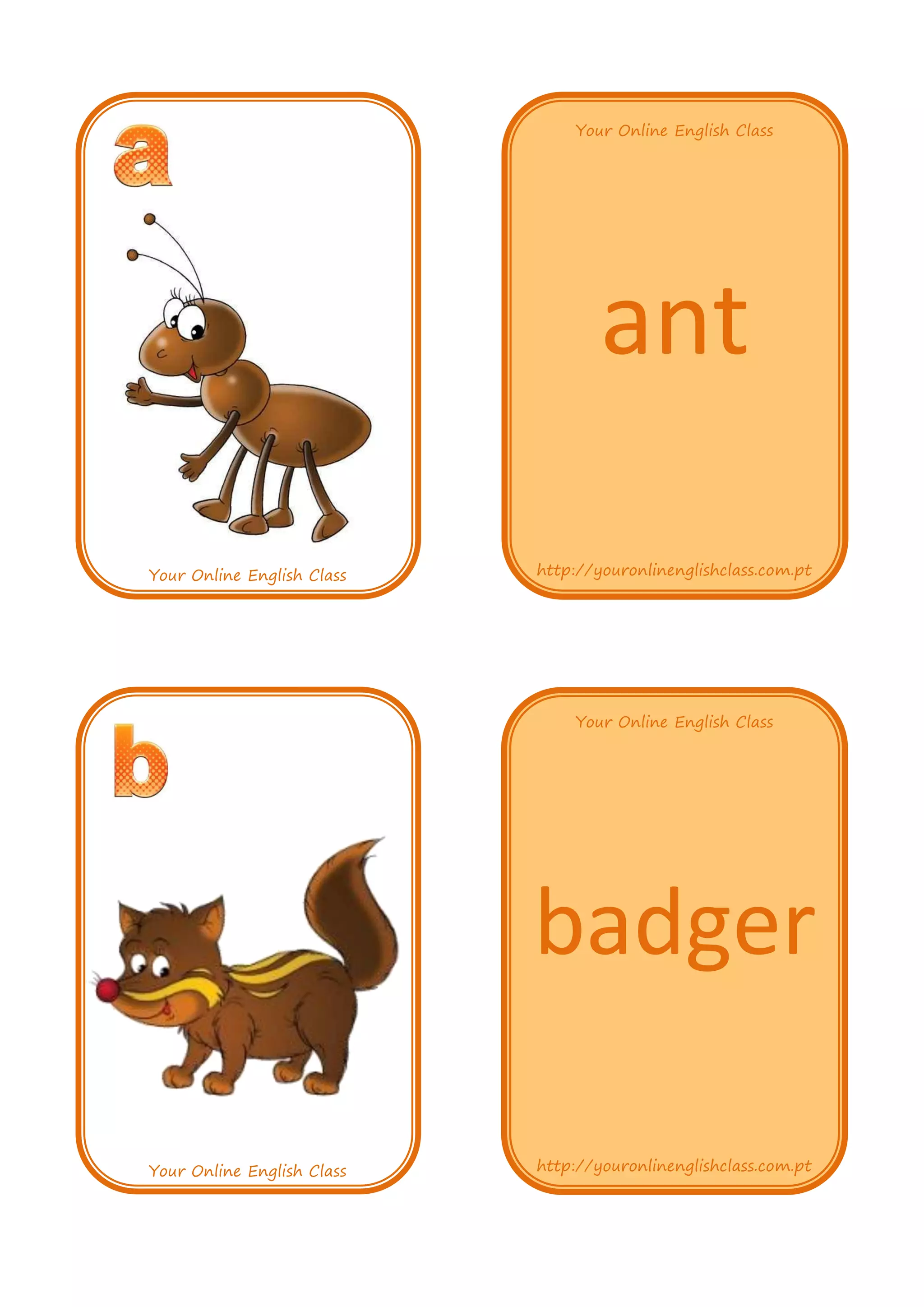 82 animal flashcards | PDF