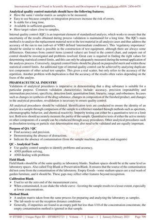 A Review Analytical Quality Control and Methodology in Internal Quality ...