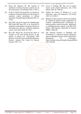 A Review Analytical Quality Control and Methodology in Internal Quality ...