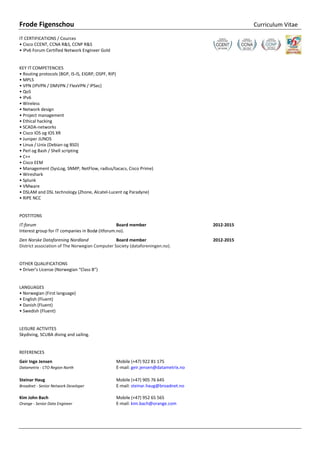 cv-frode-figenschou-en | PDF