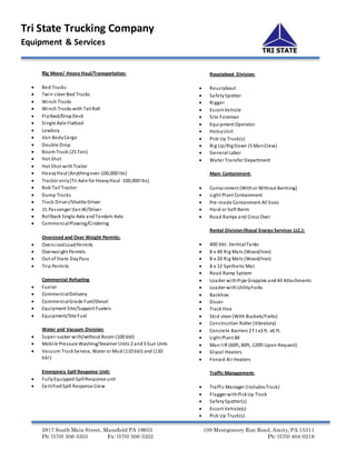 Tri State Trucking Scope of Work FEB 2015 | DOCX