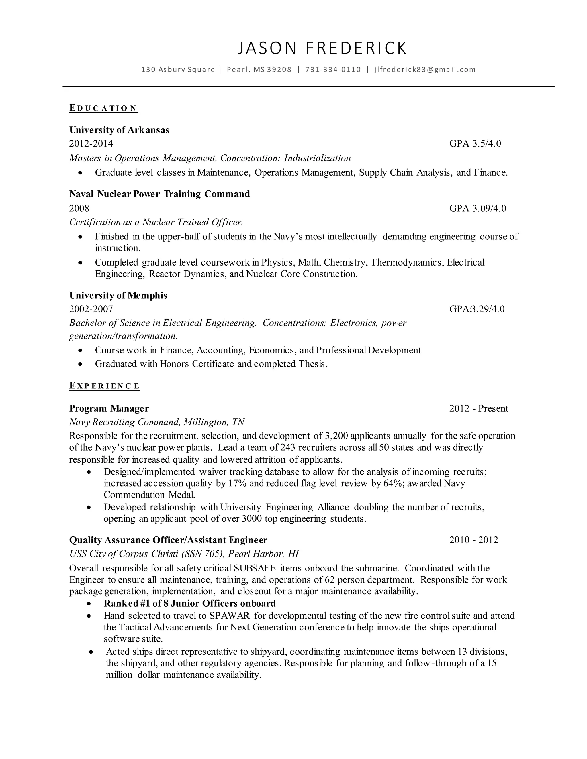 Frederick Resume | DOCX