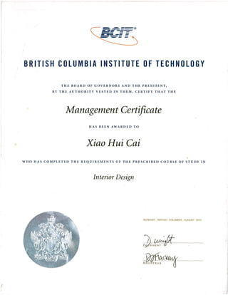 BCIT certificate | PDF
