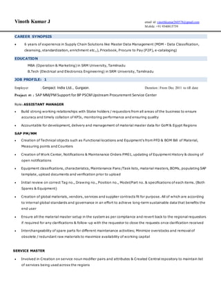 Vinoth Kumar J_Resume | PDF