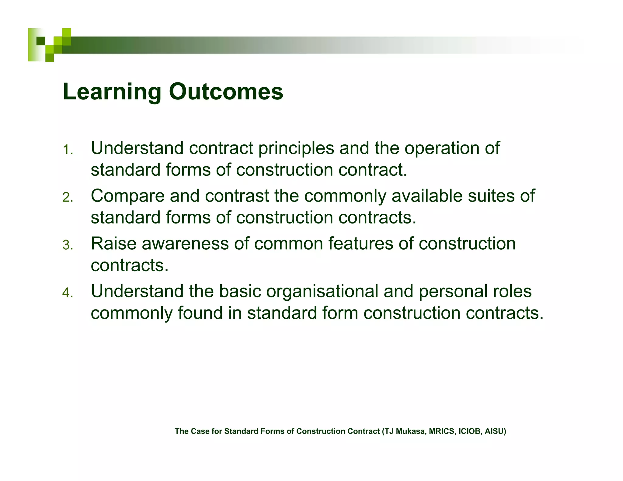 The Case for Standard Forms of Construction Contract | PDF