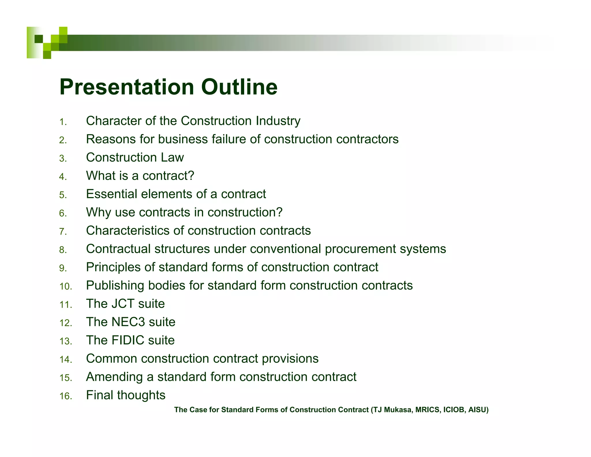 The Case for Standard Forms of Construction Contract | PDF