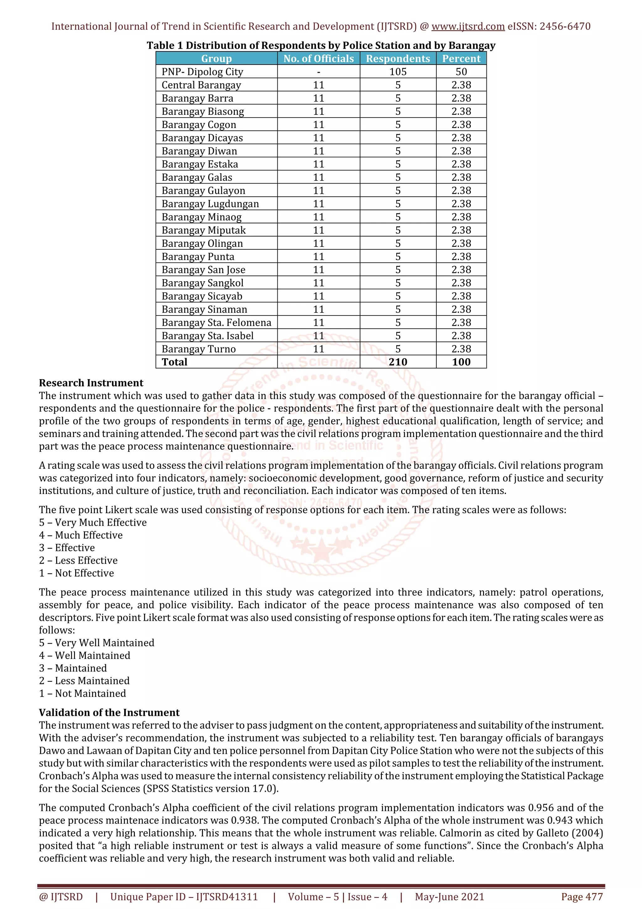 Civil Relations Program in Relation to Peace Process Maintenance of the ...
