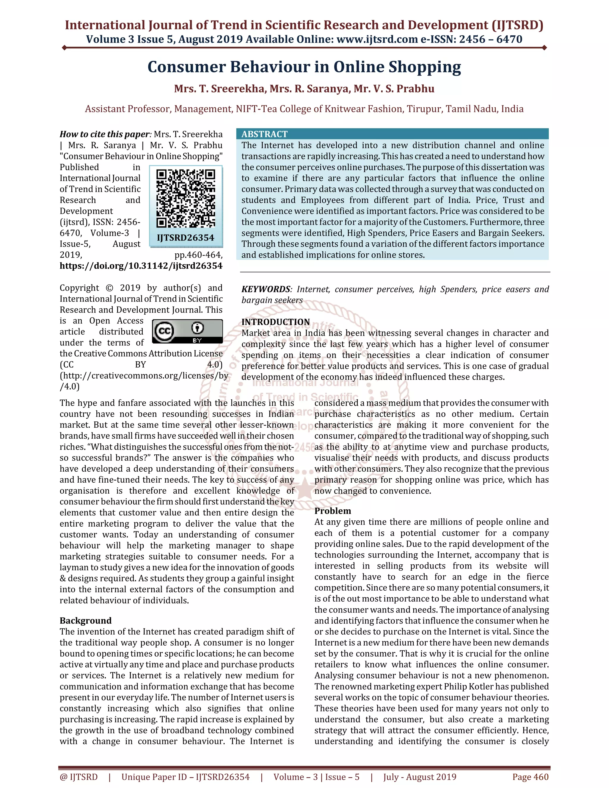 Consumer Behaviour in Online Shopping | PDF