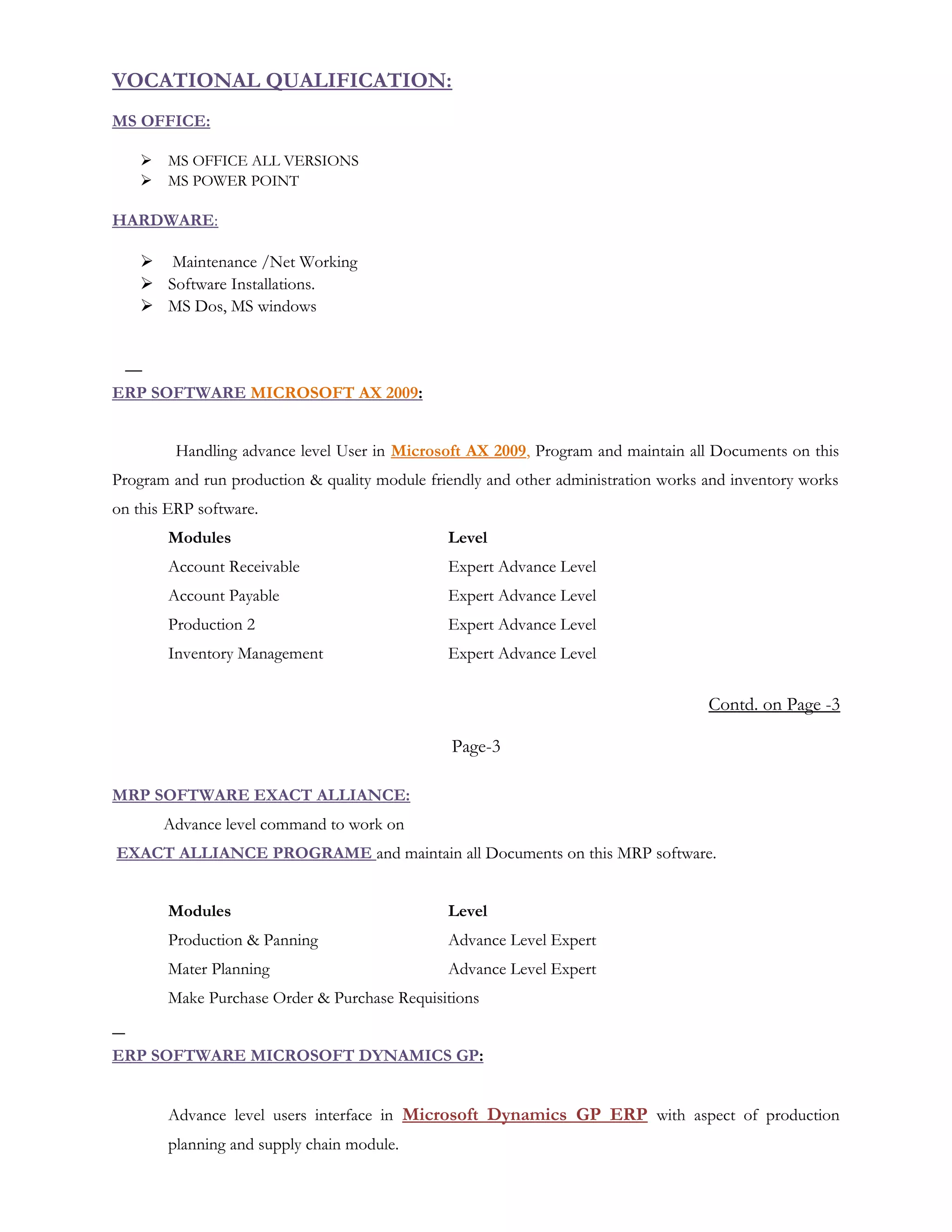 alam jan new cv | DOC