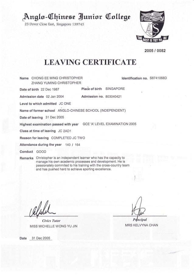 ACJC Leaving Certificate acjc-leaving-certificate