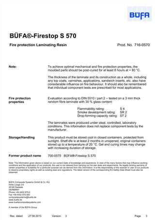 716-0570 Firestop S570 - ATH filled-approved for new EU standart | PDF