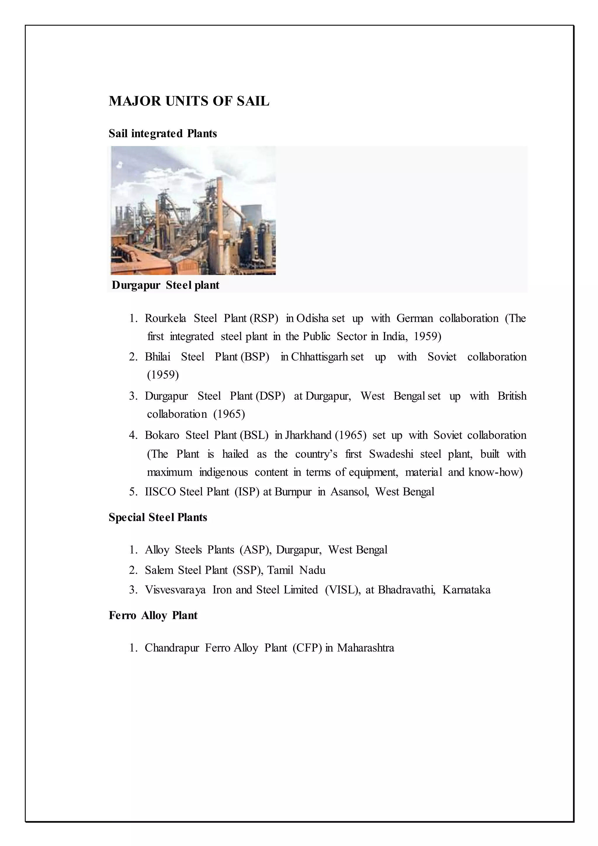 Steel Authority of India Limited | DOCX
