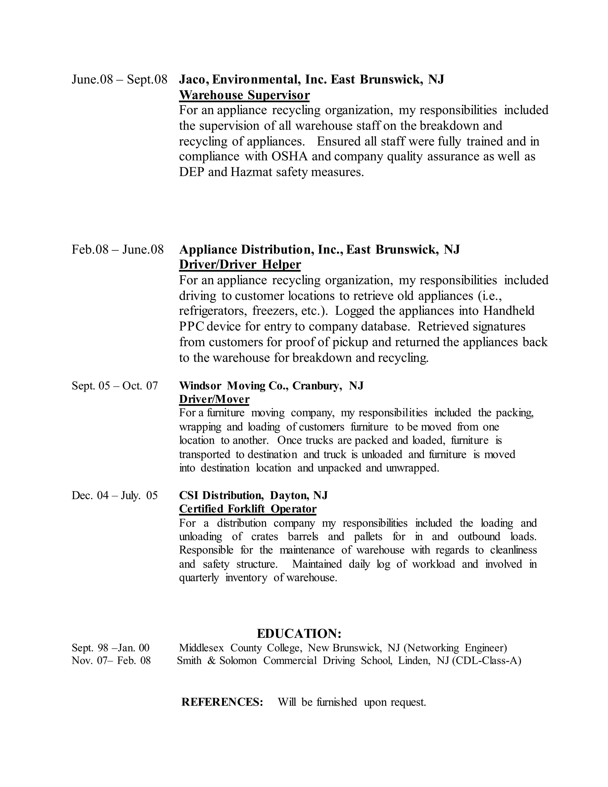 Derrick Resume | DOCX