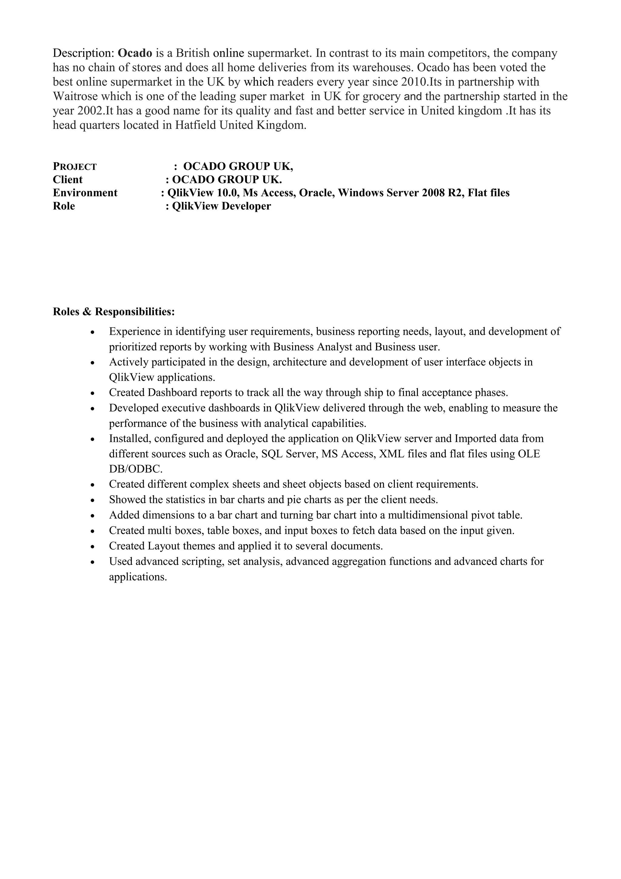 Resume. Update | DOC | Databases | Computer Software and Applications