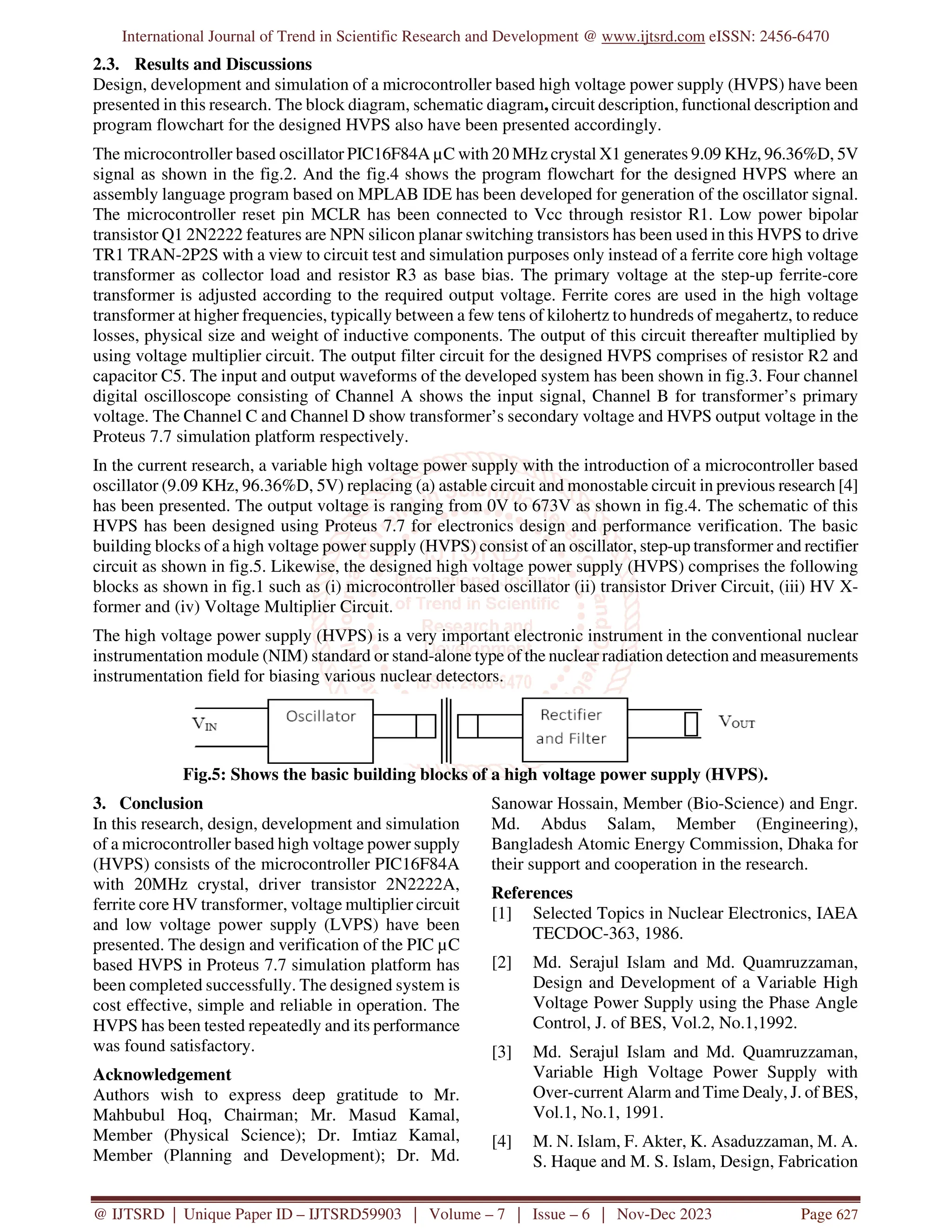 Design and Development of a PIC Microcontroller Based High Voltage Power Supply | PDF