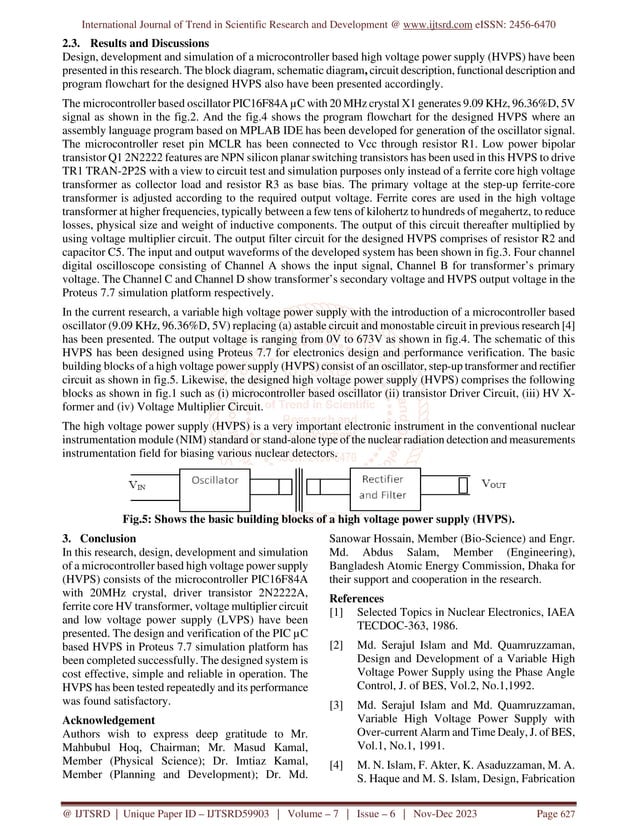Design and Development of a PIC Microcontroller Based High Voltage Power Supply | PDF