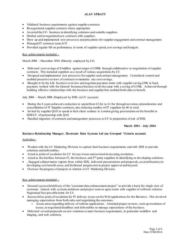 Alan_Spratt_CV June 2014 | PDF