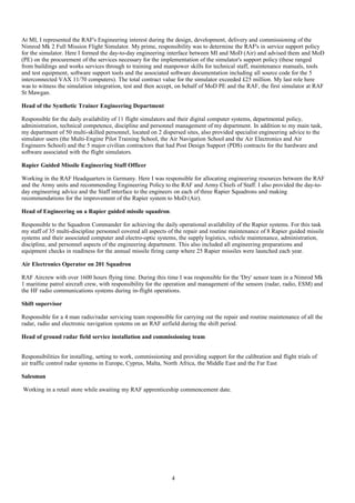 Mike Palfrey CV15v3 | DOC | Aviation Industry | Industries