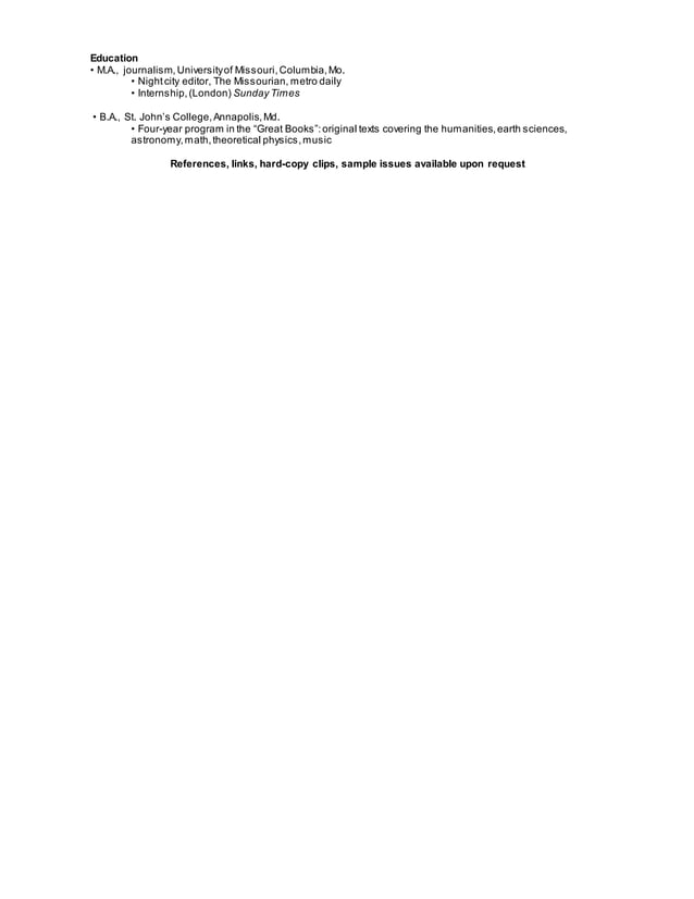 Resume Steve Weinstein | PDF