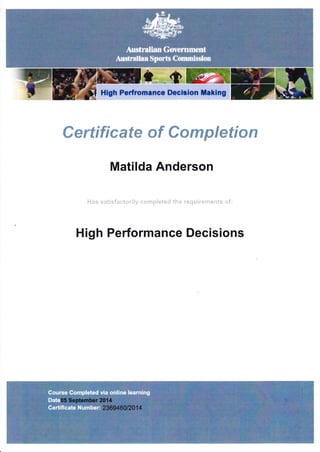 SPORT&RECREATION_CERTIFICATES_MATILDA_ANDERSON | PDF