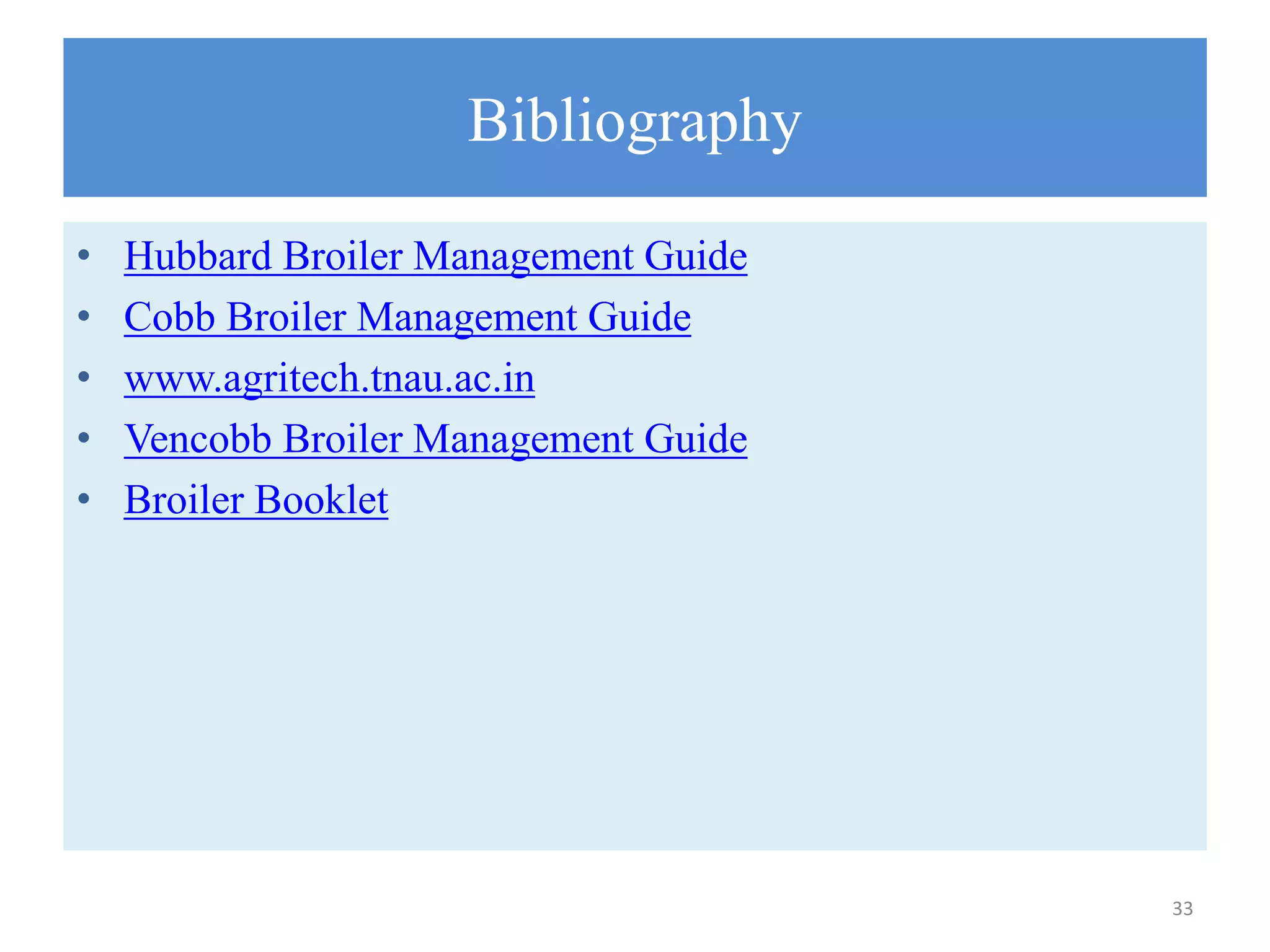 BROILER MANAGEMENT | PPTX