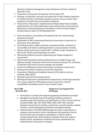 QA-QC Welding,Corrosion,Plant inspector | DOC