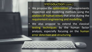 Human factors in software reliability engineering - Research Paper | PPTX