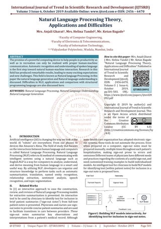 Natural Language Processing Theory, Applications and Difficulties | PDF