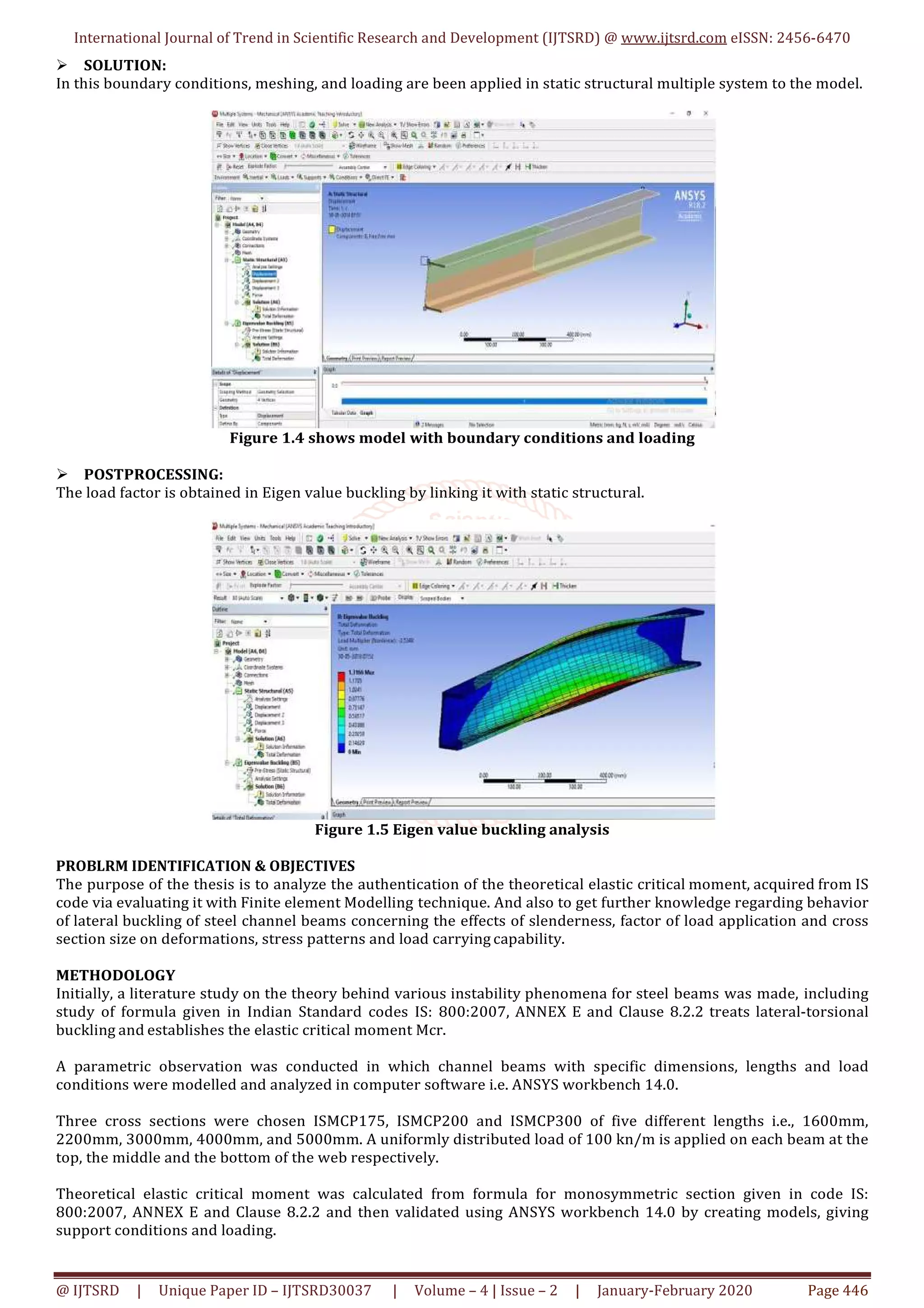 Simulation Analysis in Lateral Torsional Buckling of Channel Section by Using Ansys Software | PDF