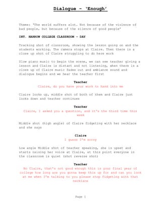 Script with dialogue | PDF