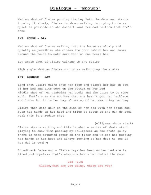 Script with dialogue | PDF
