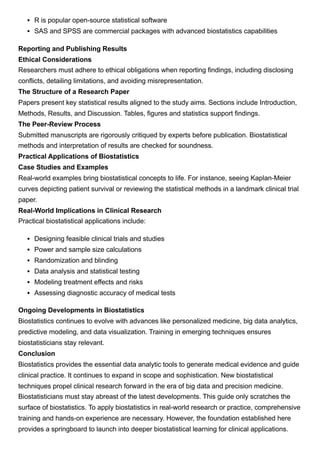 Biostatistics clinical research & trials | PDF