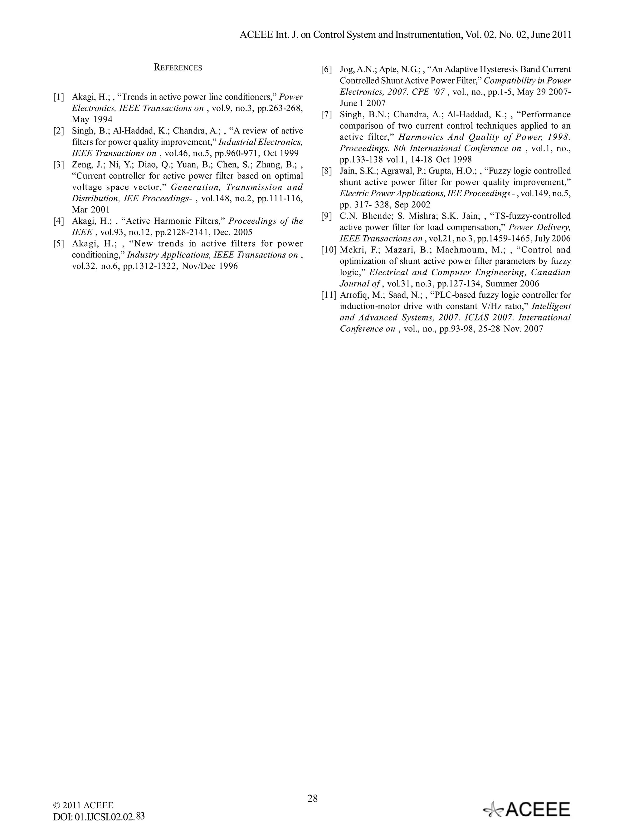 A Novel Fuzzy Variable-Band Hysteresis Current Controller For Shunt Active Power Filters | PDF