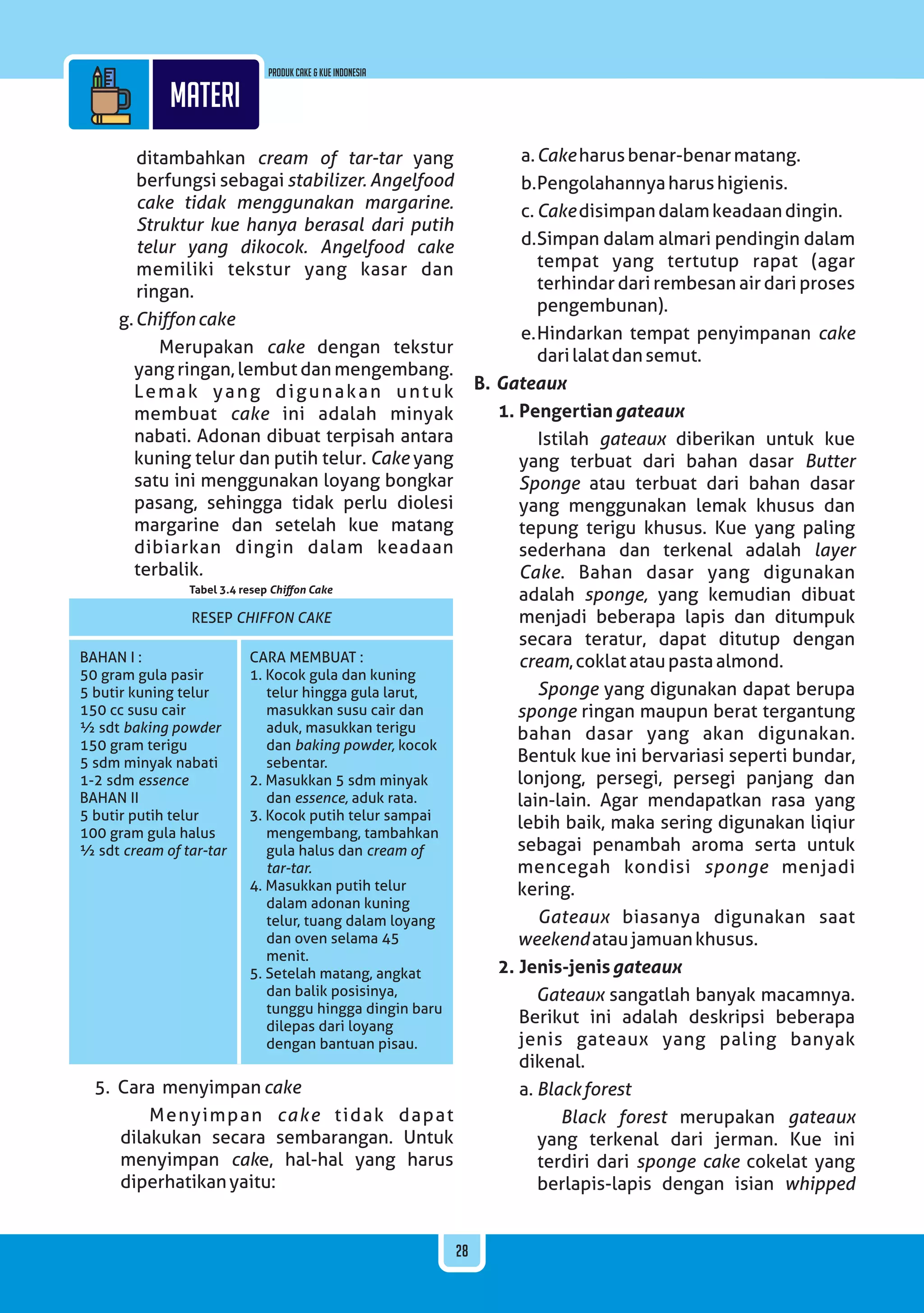 Buku produk cake dan kue indonesia kls xii | PDF
