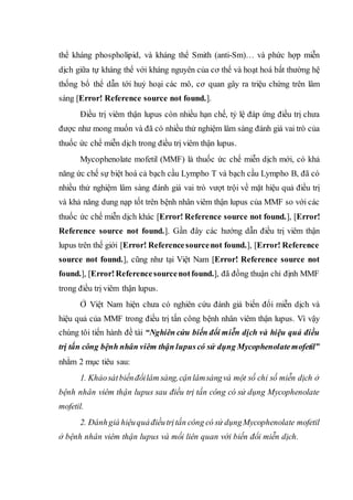 Luận án: Nghiên cứu biến đổi miễn dịch và hiệu quả điều trị tấn công ...
